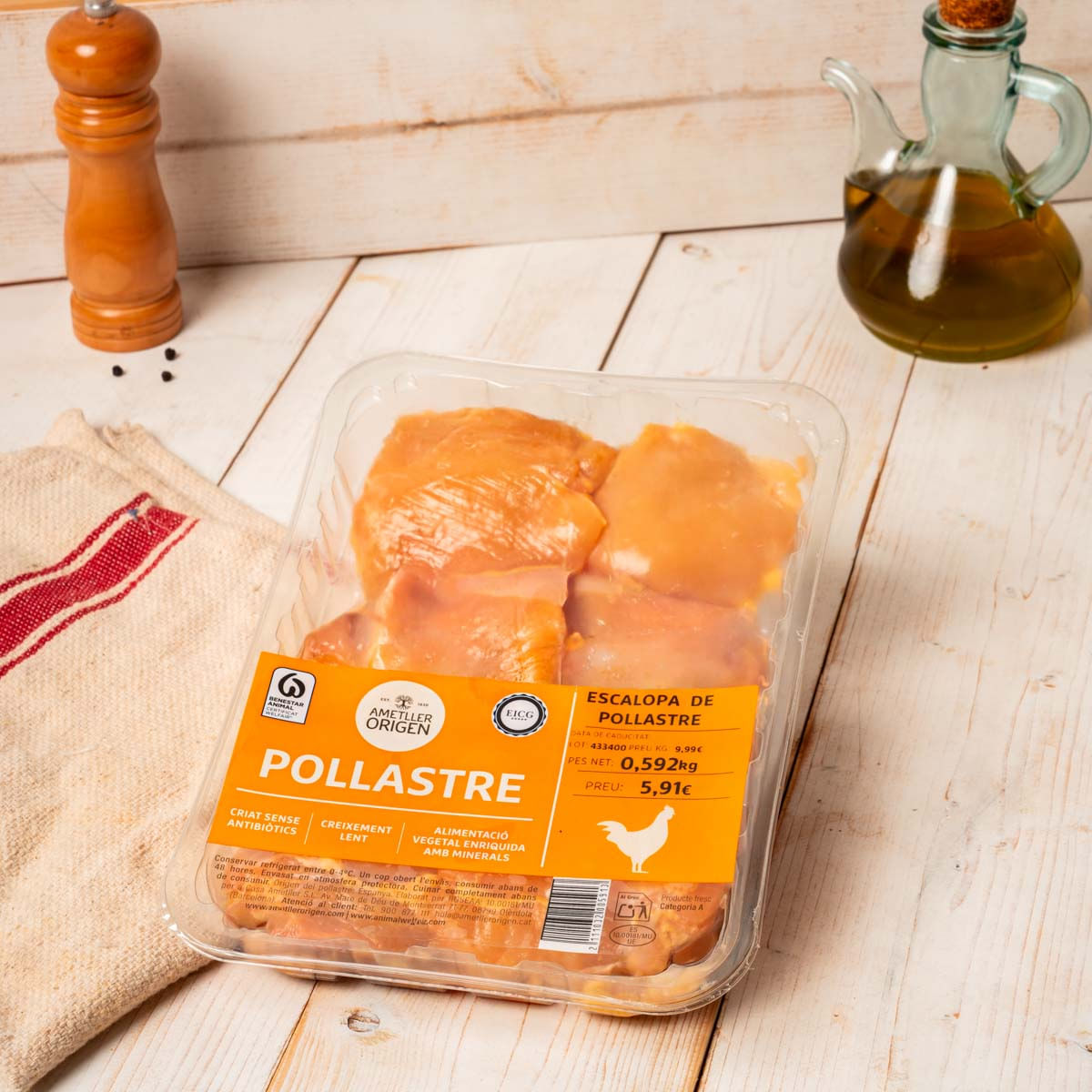 Escalopa de pollastre Ametller Origen - 4u. AmetllerOrigen